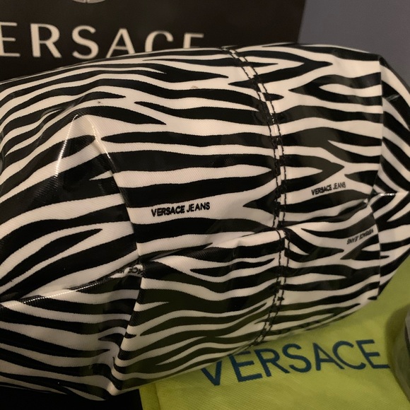 Versace Jeans Collection | Bags | Versace Jeans Zebra Print Pvc Bag ...